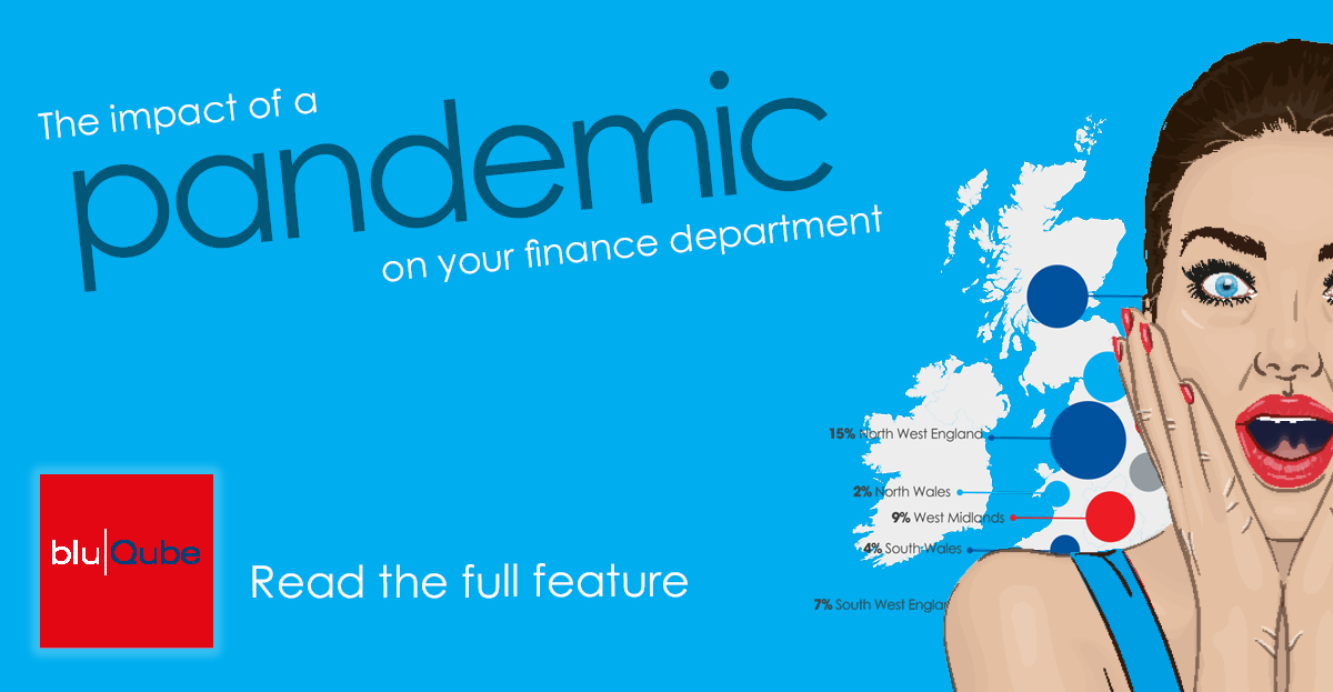How have finance departments been impacted by a pandemic? | bluQube